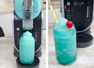 Ninja Slushi Blue Raspberry Recipe - simplysafeeats.com